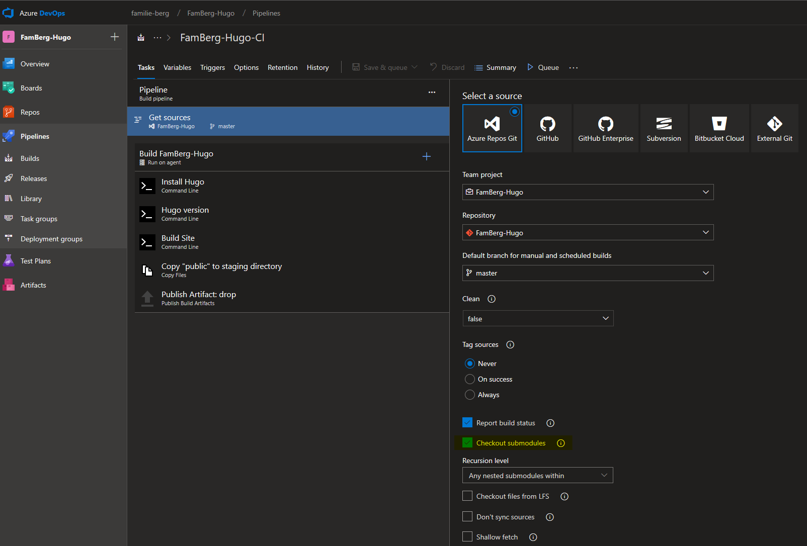 Submodules in your DevOps CI/CD for Hugo | The Cloud Admin